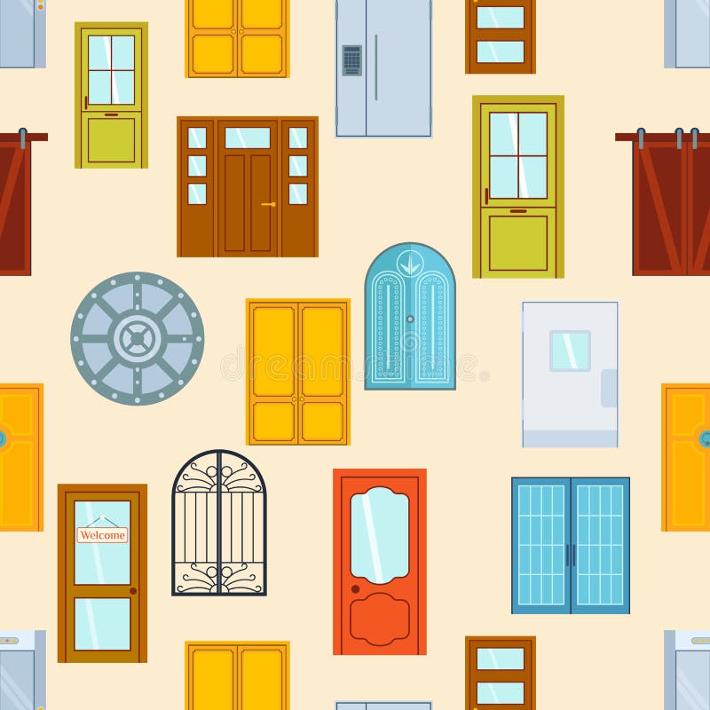Front Doors Pattern Stock Illustrations – 262 Front Doors Pattern Stock ...