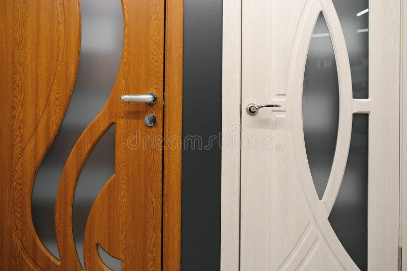 Doors are Sold at a Hardware Store Stock Photo - Image of house, home ...