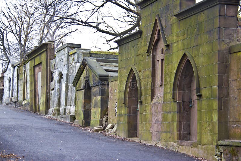 Doors To The Crypts On Cemetery Stock Image - Image of cross, entrance ...