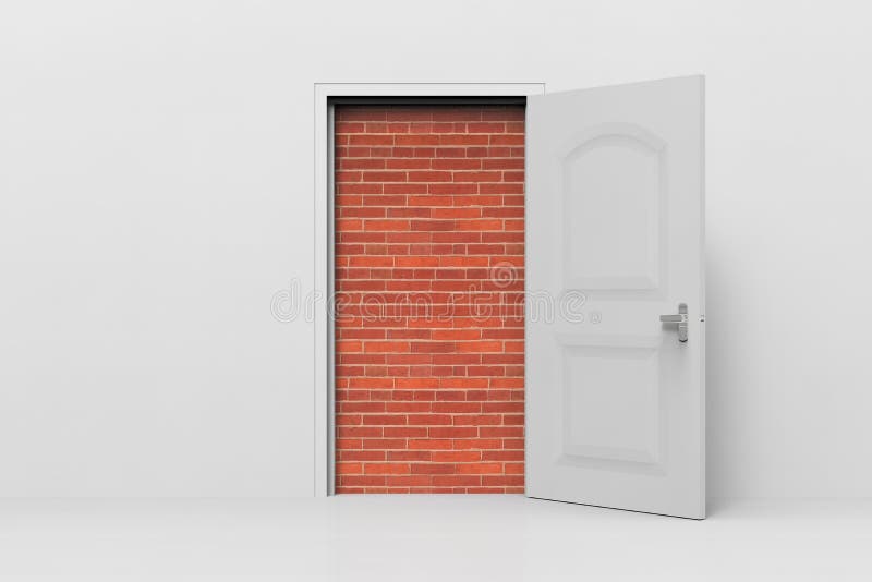 Blocked Door stock illustration. Illustration of concept - 1558348