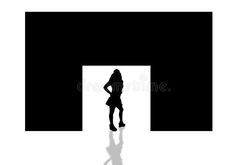 Doorway shadows-3 stock illustration. Illustration of attractive - 91801