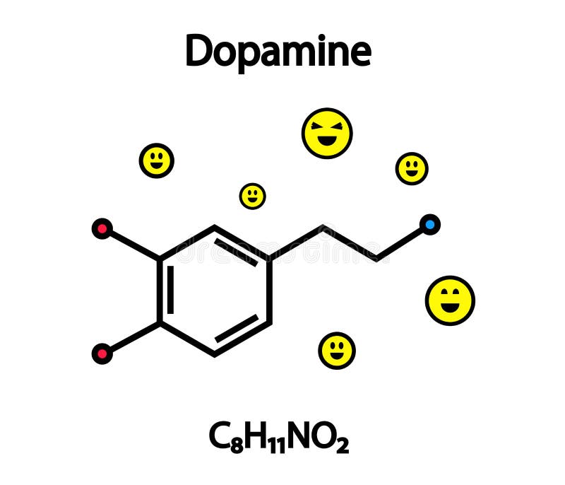 Dopamine formula icon stock vector. Illustration of human - 233653210