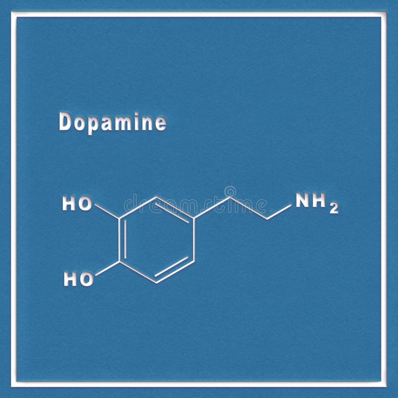Dopamine Hormone Structural Chemical Formula Stock Image - Image of ...