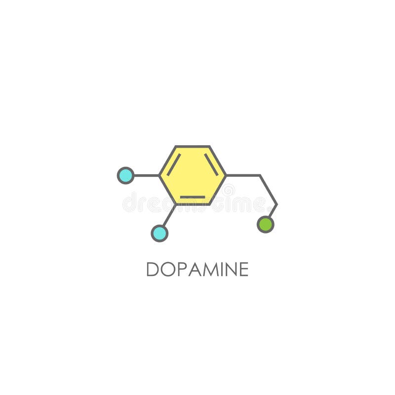 Dopamine Molecular Structure. Neurotransmitter Molecule Stock ...