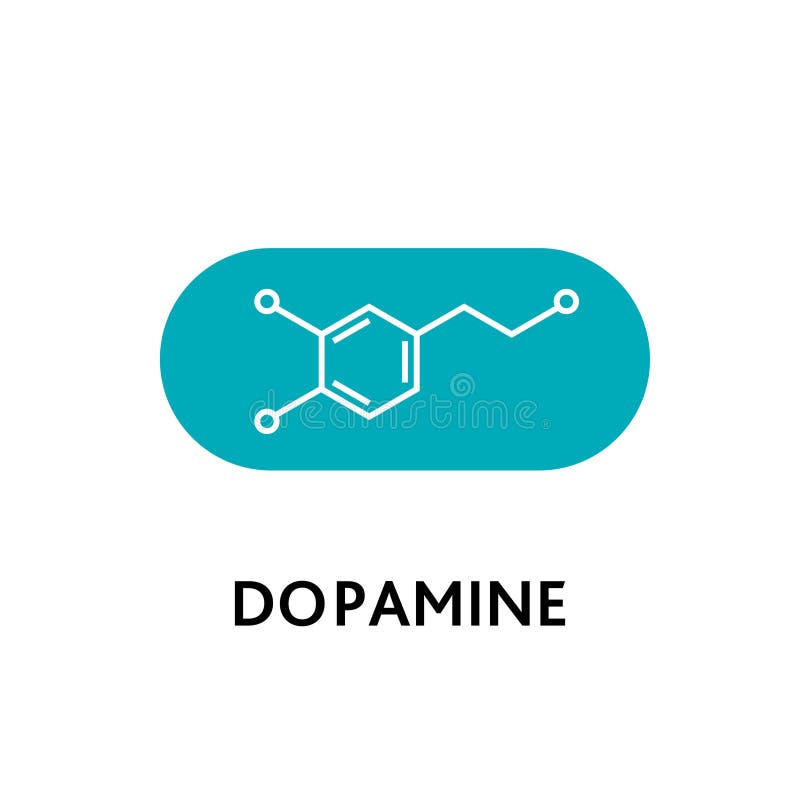 Dopamine Molecular Structure. Neurotransmitter Molecule. Vector Stock ...