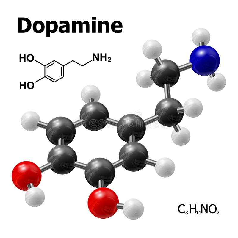 Dopamine Structure 3d