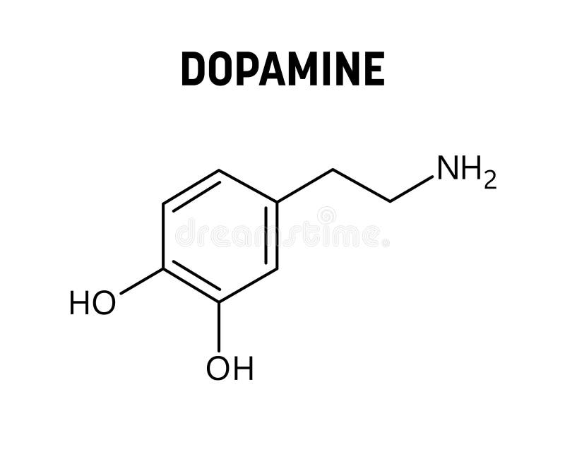 Dopamine Structural Formula of Molecular Structure Stock Vector ...