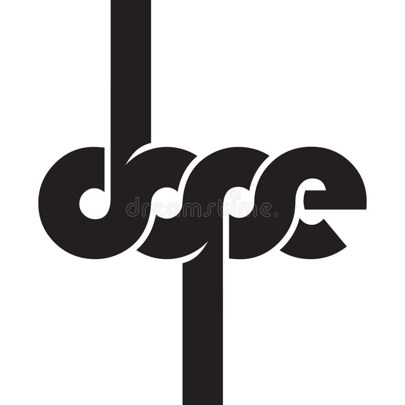 Dope Word Trippy Psychedelic Graffiti Style Letters.Vector Hand Drawn ...