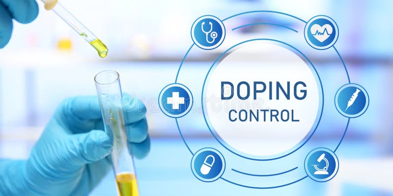 Doping Control. Virtual Icons and Laboratory Assistant Dripping Urine ...