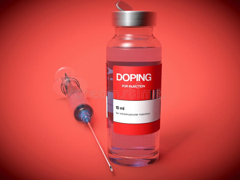 Doping Drug in Ampoule or Vial with One Injection Needle Stock ...