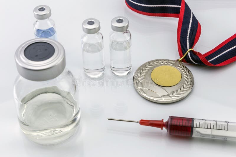 Doping De La Silueta Del Hombre Del Concepto Del Deporte Foto de ...