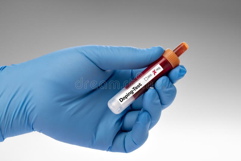 Doping Test. Gold, Silver and Bronze Medal and Test Tube with Blood on ... Doping Test. Gold, Silver and Bronze Medal and Test Tube with Blood on ...