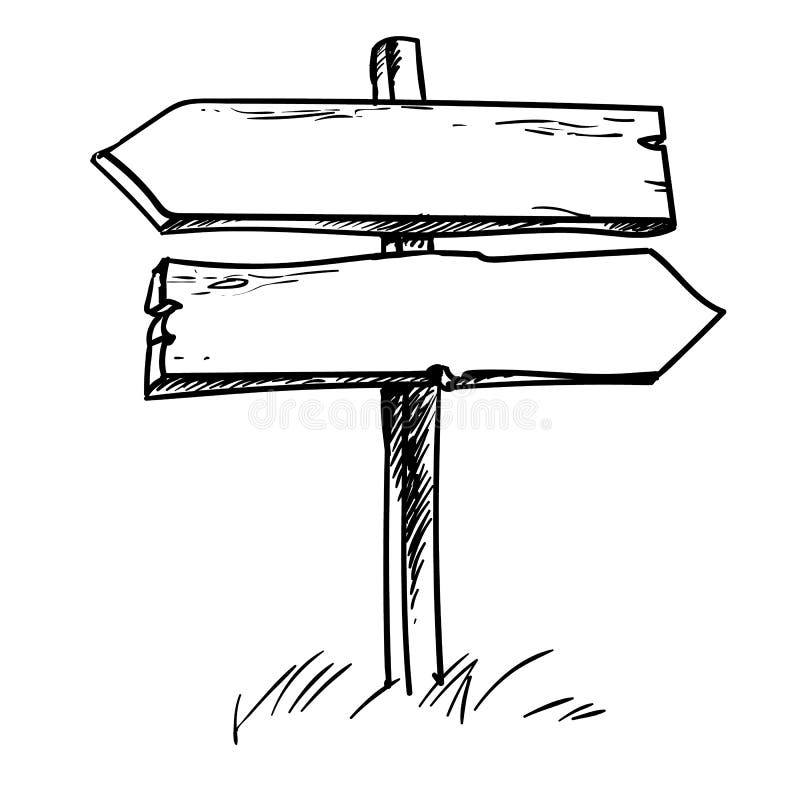 Doppelter Wegweiser vektor abbildung. Illustration von auslegung ...