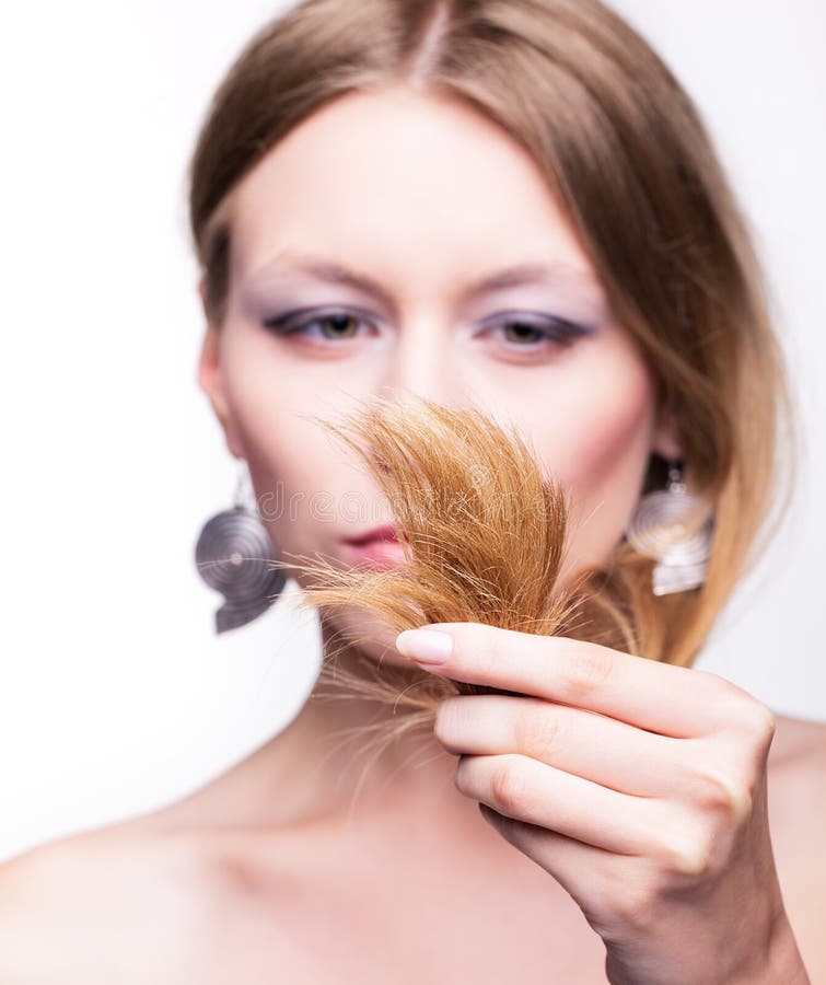 Doppie punte immagine stock. Immagine di caucasico, arricciatura - 18452705