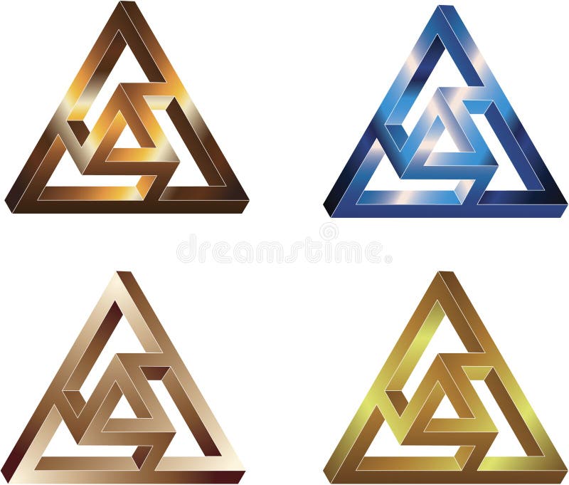 Doppio Segno Dell'occhio E Del Triangolo Illustrazione Vettoriale ...