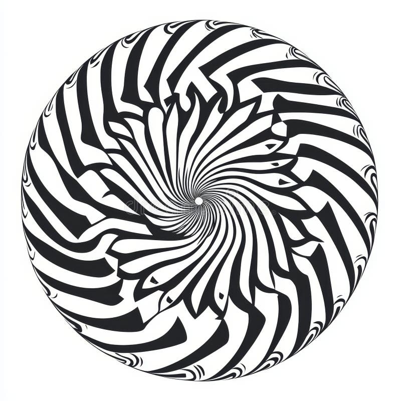 Doppler Effect Black and White Graphic Element. Stock Illustration ...
