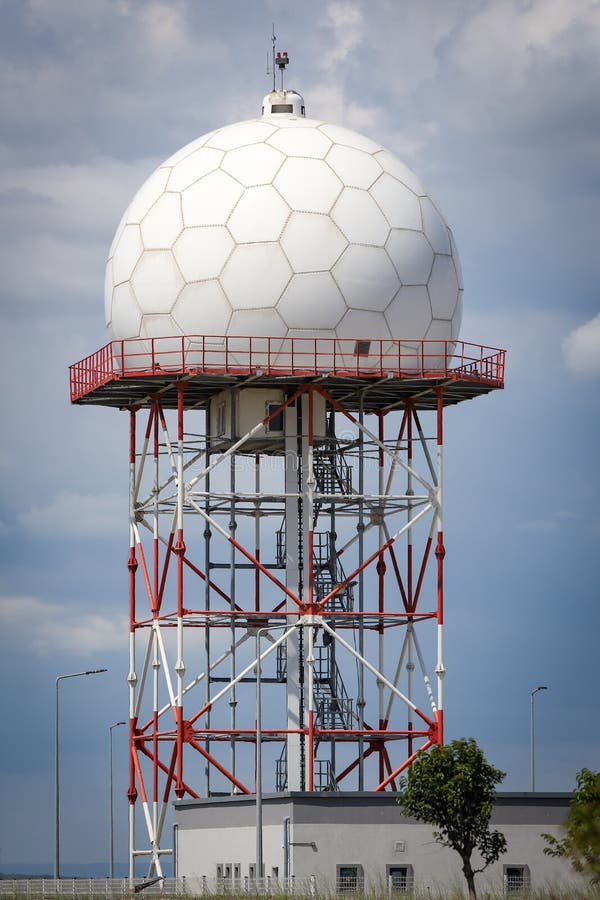 Doppler Radar in Airport stock photo. Image of satellite - 235248492