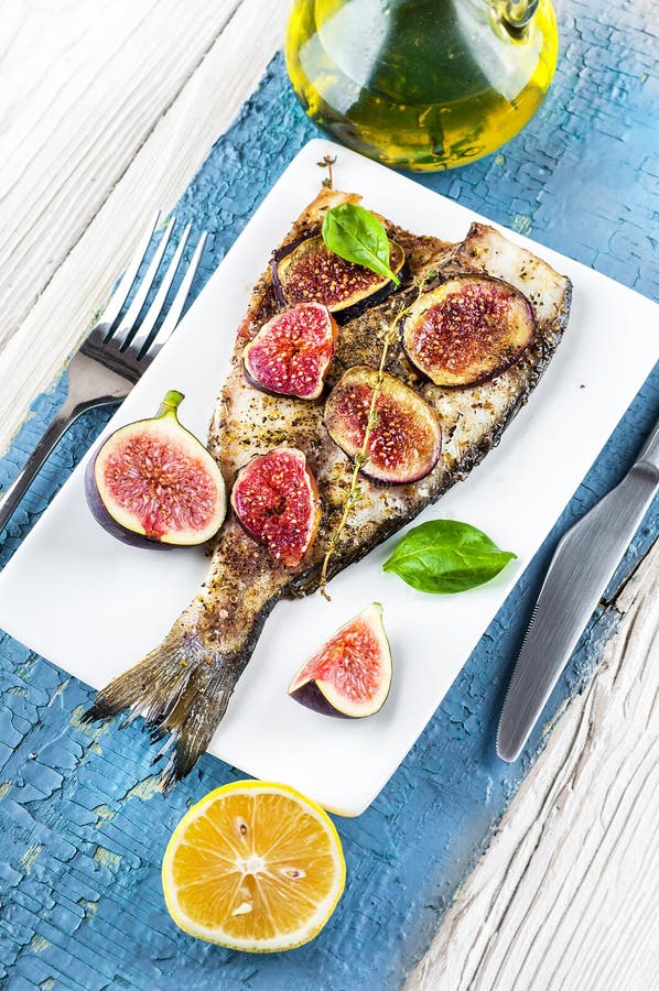 Fish with lemon stock image. Image of market, eating - 34535815