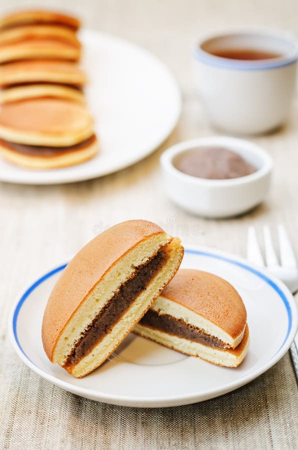 Dorayaki, Japanese Confectionery Stock Image - Image of azuki, asian ...