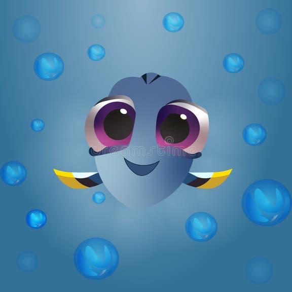 Dori Fish Character Concept Illustration Stock Vector - Illustration of ...