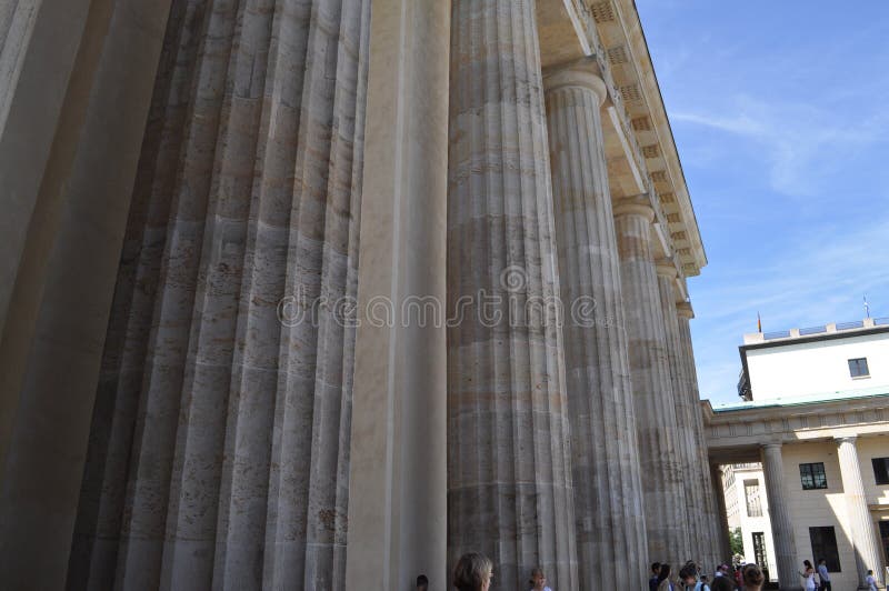 Doric Column Classic Sandstone Gate Brandenburg Gate Stock Image ...