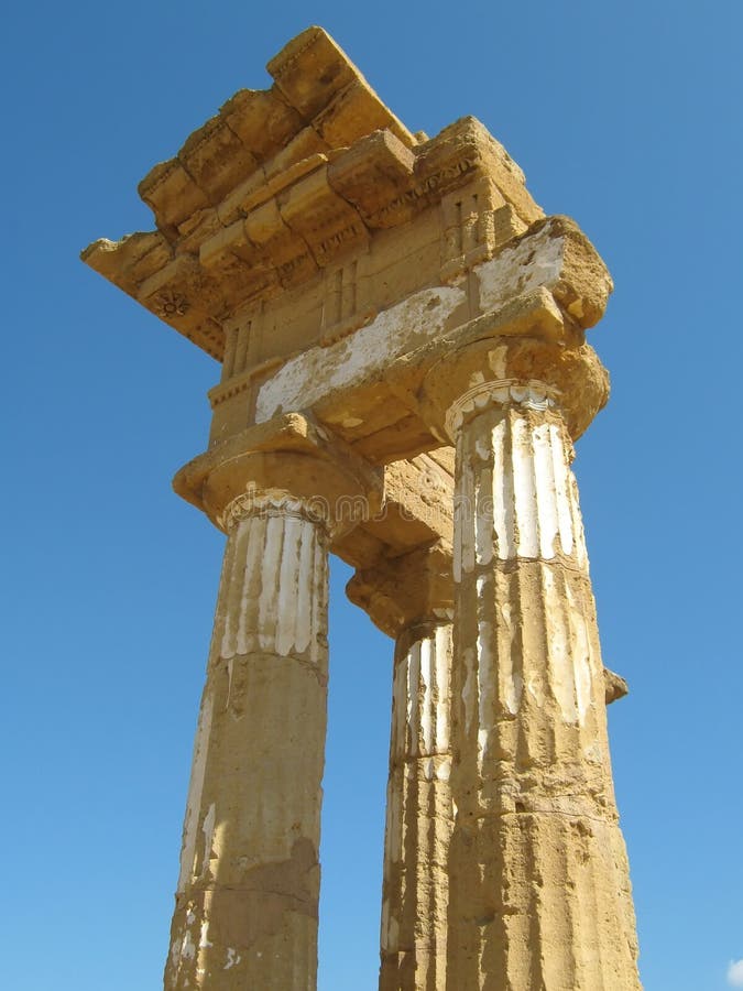 Doric Columns stock photo. Image of blue, aged, agrigento - 11284174