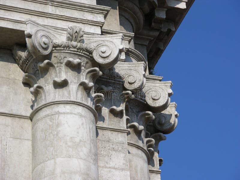 Greek doric columns stock photo. Image of ruins, achilles - 1607742