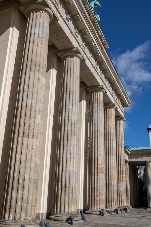 Doric Columns of Brandenburg Gate Stock Image - Image of column ...