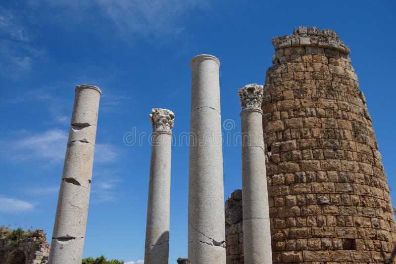 Doric Columns and the Hellenistic Gate in the Ancient Greek Ci Stock ...