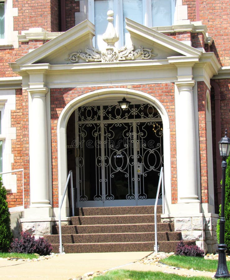 Millwork on bulding stock image. Image of finely, chapel - 254429547