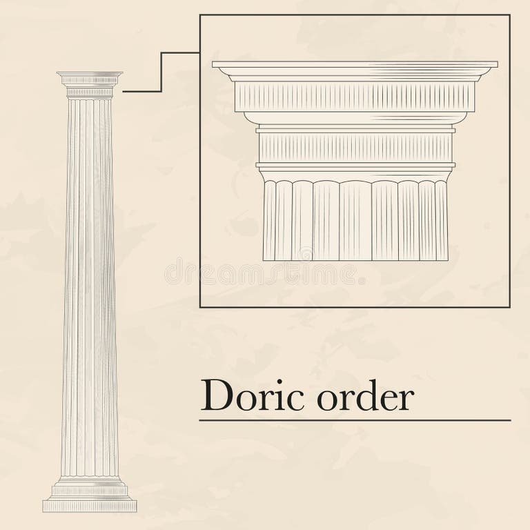 Doric hellenic order stock vector. Illustration of doodle - 69905125