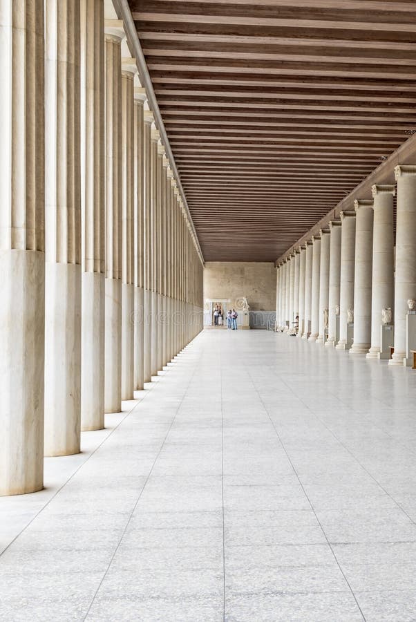 Doric and Ionic Columns Supporting the Museum of the Ancient Agora in ...