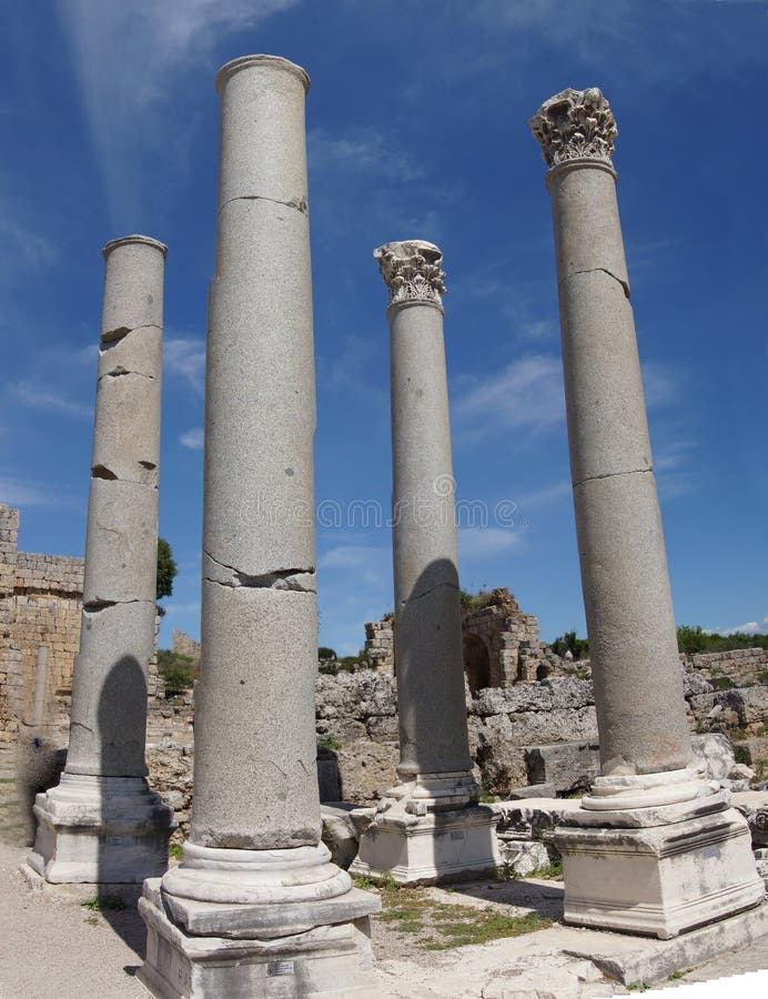Doric Columns and the Hellenistic Gate in the Ancient Greek Ci Stock ...