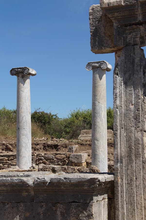 Doric Columns and the Hellenistic Gate in the Ancient Greek Ci Stock ...