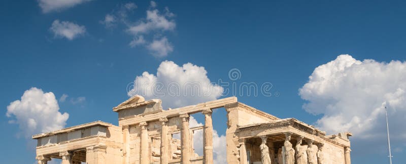 Parthenon and blue sky stock image. Image of building - 26667369