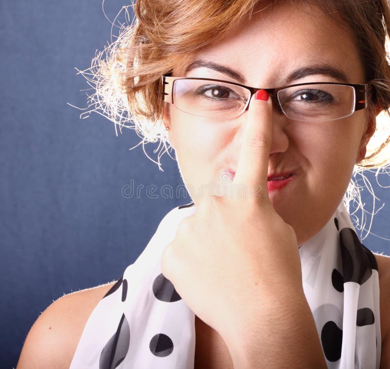 Dorky girl stock photo. Image of close, cute, teen, pretty - 7437304