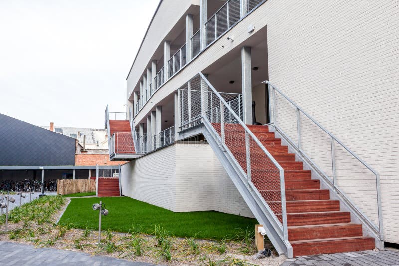 Dorm stock image. Image of residence, perspective, hall - 48793005