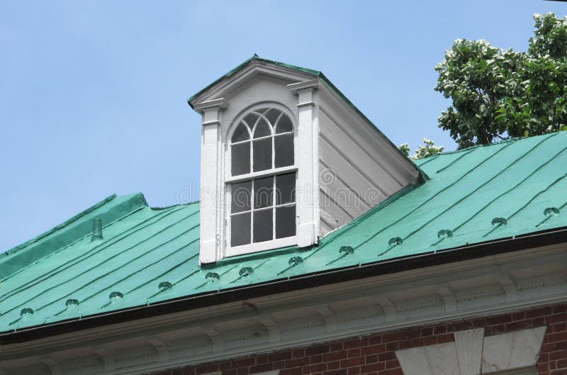 Dormer window on roof stock image. Image of green, home - 32908957