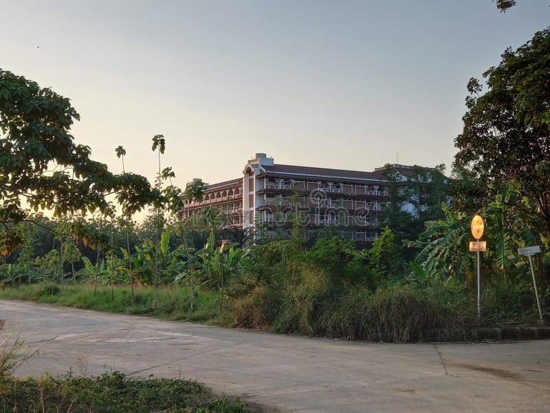 A Dormitory School Building Stock Image - Image of plant, estate: 228211925