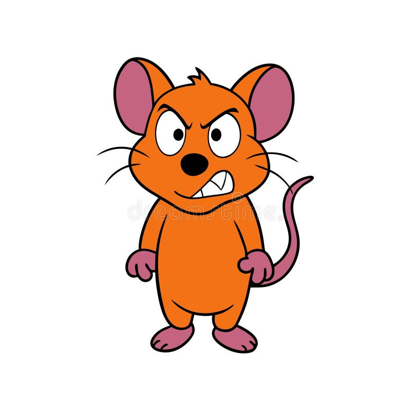 Dormouse Mouse Angry Icon Vector Stock Vector - Illustration of cute ...