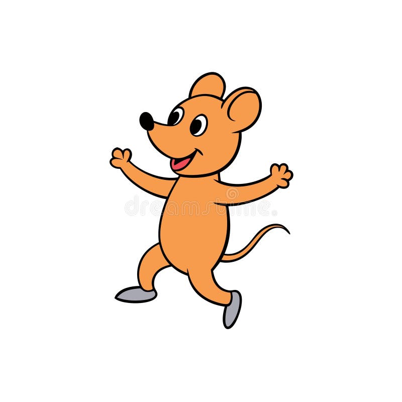 Dormouse Mouse Dancing Icon Vector Stock Vector - Illustration of ...