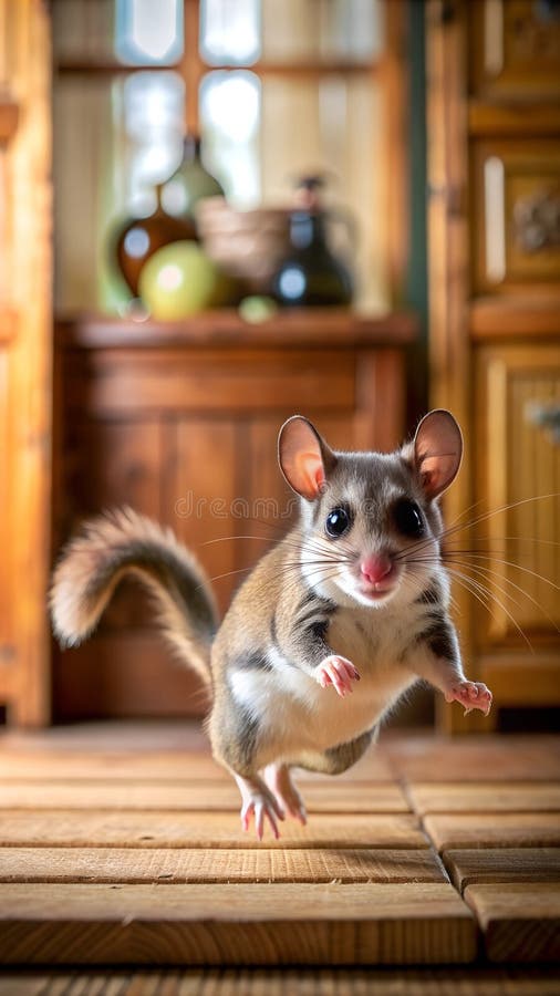 Dormouse mouse runs room stock illustration. Illustration of sign ...