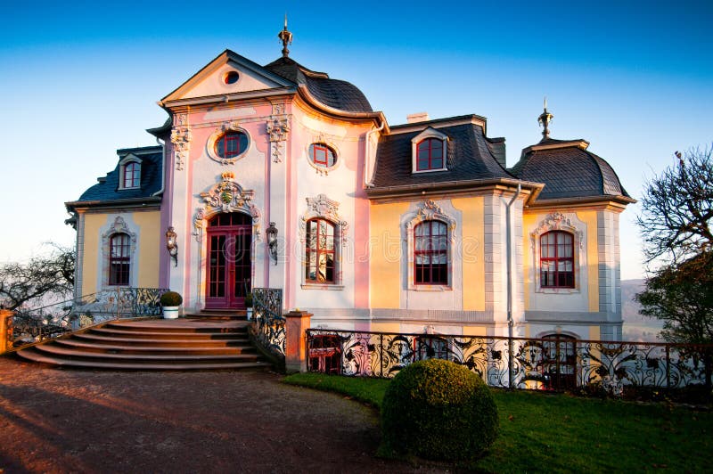 Rococo Castle Dornburg, Germany Stock Image - Image of baroque, germany ...