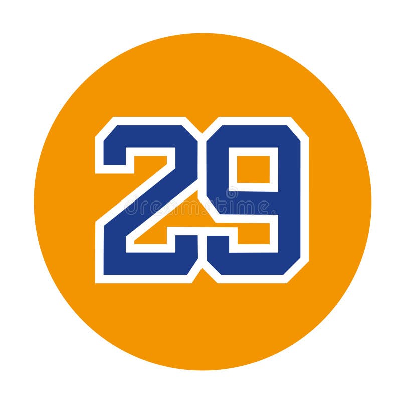 Dorsal number 29 stock vector. Illustration of competitor - 92736660
