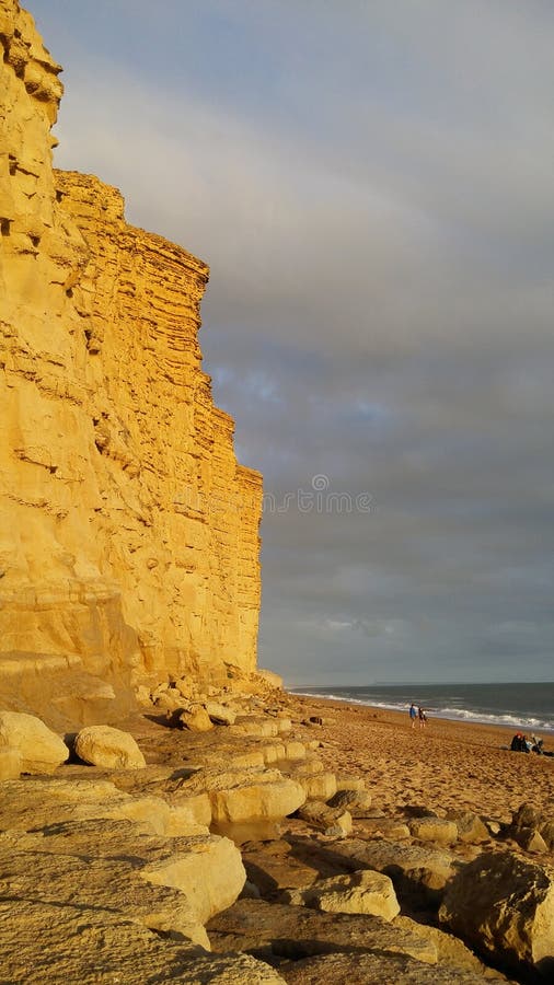 Dorset Cliffs , View in Sunny Day. Stock Image - Image of industry ...