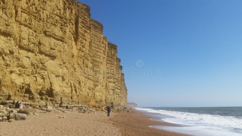 Dorset Cliffs , View in Sunny Day. Editorial Photography - Image of ...
