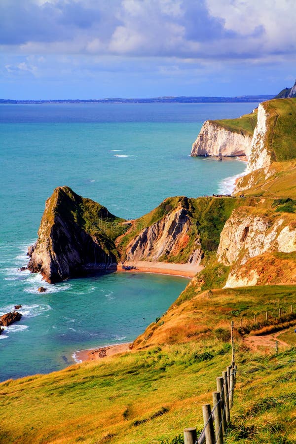 Dorset Coast Towards Durdle Door Stock Photo - Image of dorset, ocean ...