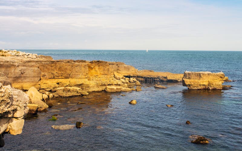 Dorset coast UK stock photo. Image of shoreline, portland - 98683612