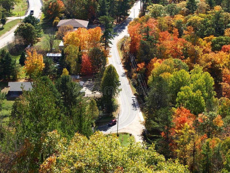 Dorset Seen from Above, during a Bright Fall Day, Ontario, Canada Stock ...