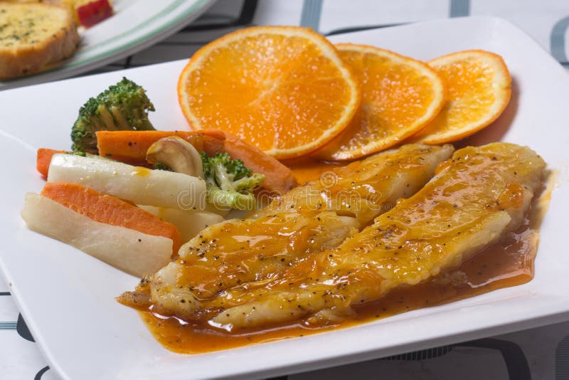 Dory Fish Steak with Orange Sauce Stock Image - Image of parsnip, fish ...
